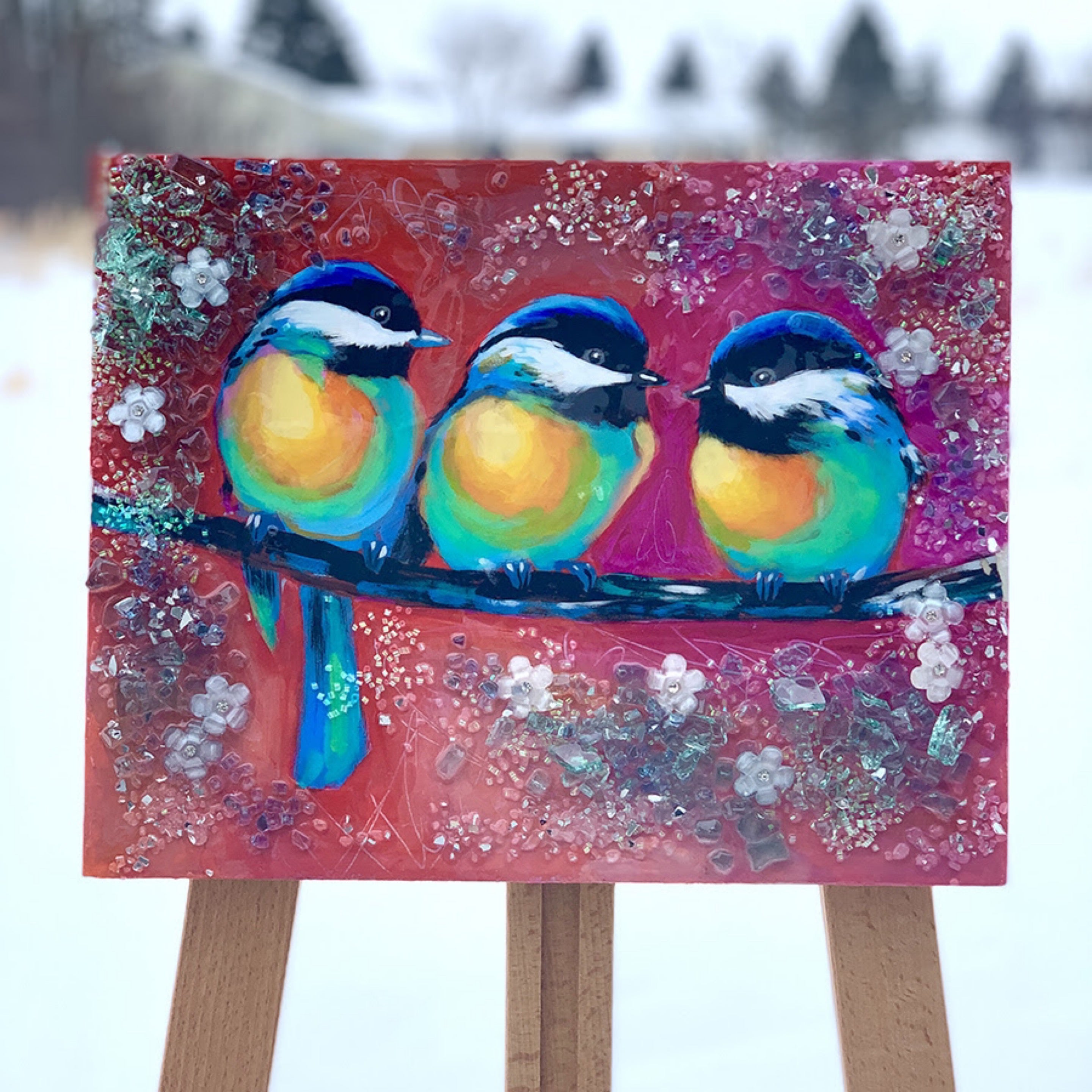 Three_Chickadees_Online_Class | Agnes Friedlander Art Studio