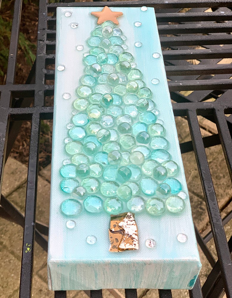 Glass Resin Art Christmas Tree | Agnes Friedlander Art Studio